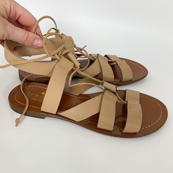 kate spade | Shoes | Kate Spade New York Sumo Gladiator Tan Sandals 7 ...